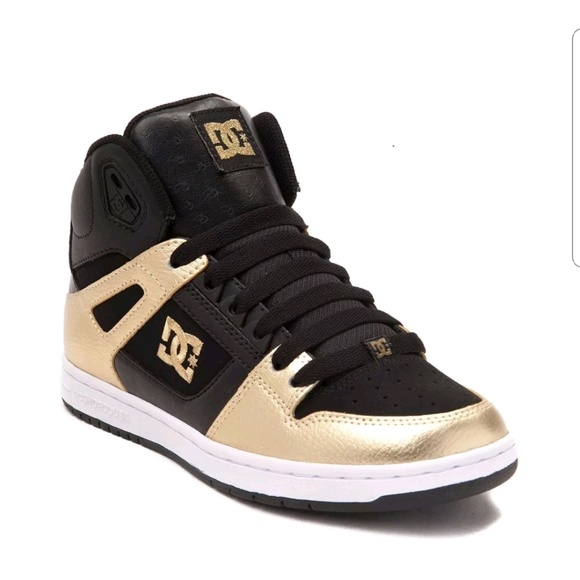 DC | Shoes | Dc Skate Rebound High Se Gold And Black Shoes | Poshmark